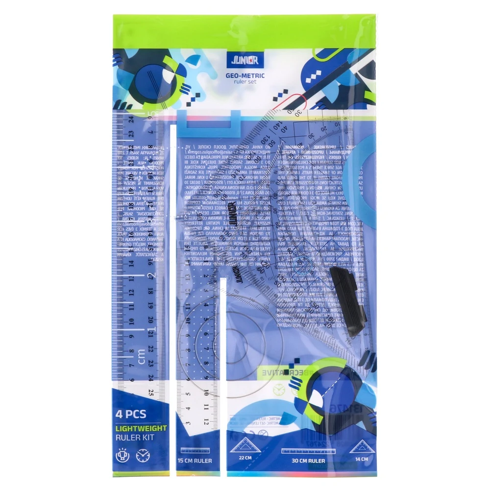 Geo-metric, set lenjira, 30cm, 4K - Kengur